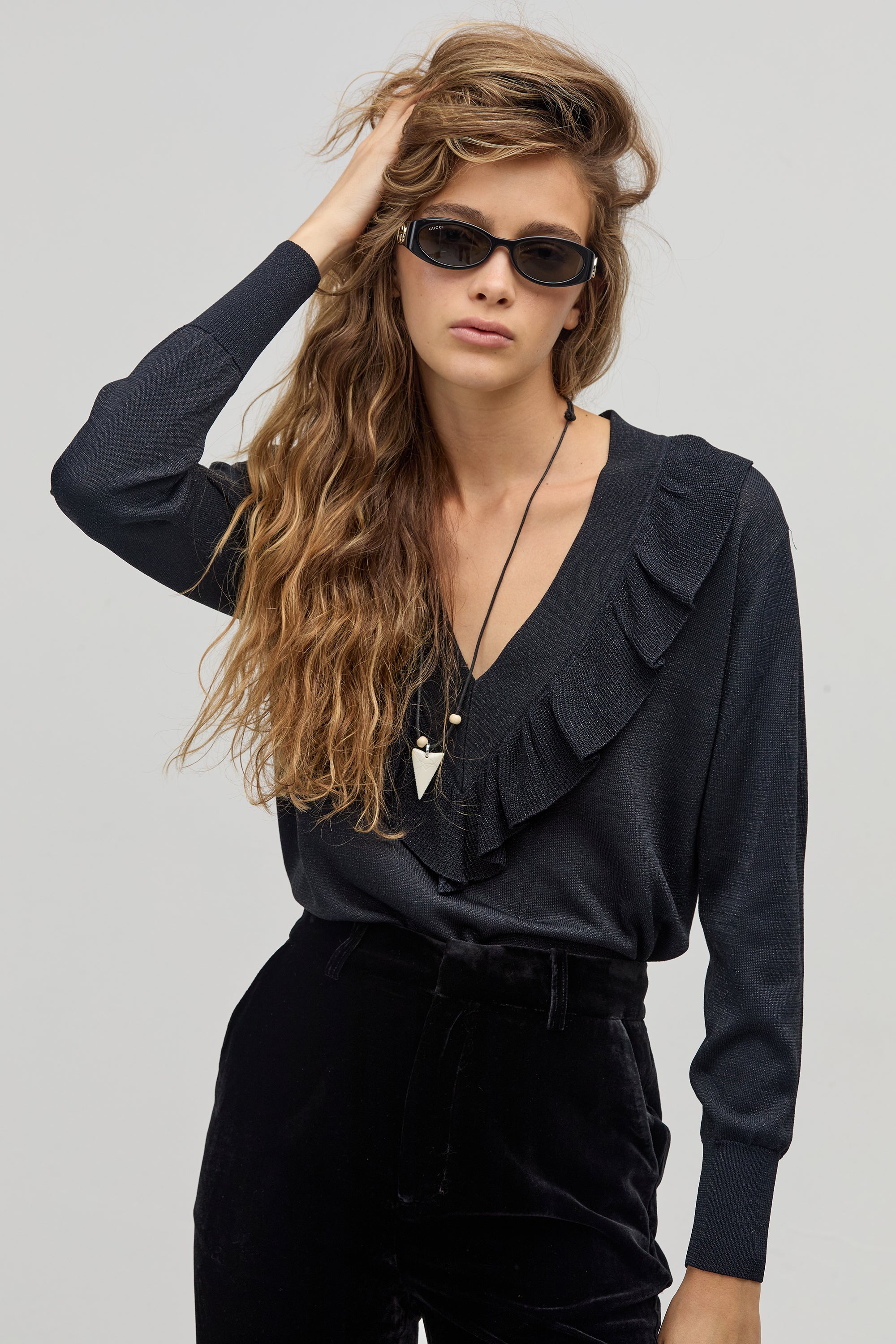Boho Lurex Sweater - Black – Lanhtropy